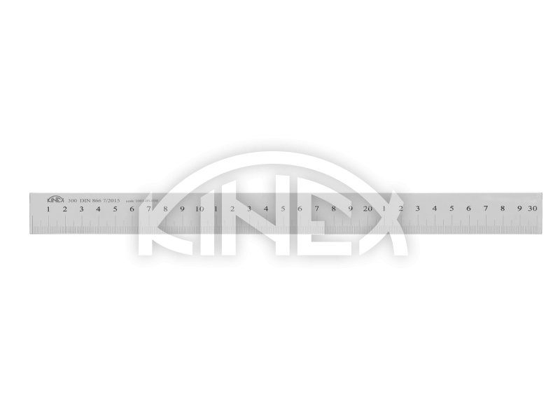 Zinc Steel ruler KINEX/K-MET with mm graduation 1500 mm DIN 866 (1001 ...