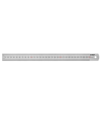 Steel Thin Ruler KINEX 300mm with Conversation Table, INOX, Color ...