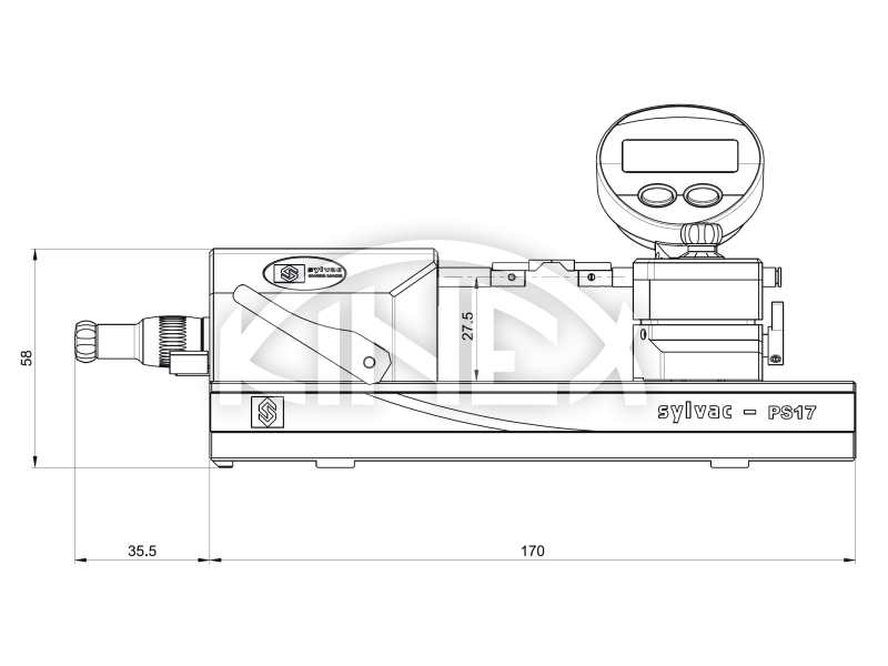 Bench table Sylvac PS17 VS Entre-portée (908.1244) | Measuring tools KINEX
